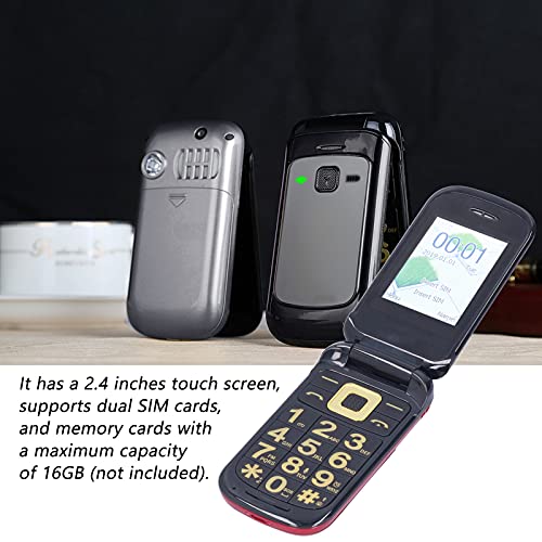 Yoidesu Unlocked Senior Flip Cell Phone,2G Easy to Use Big Button Phone for Seniors,2.4 Inches ...