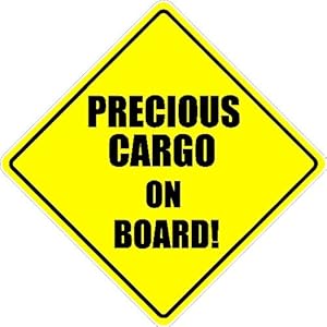 Amazon.com: PRECIOUS CARGO on board cute car / truck logo sticker peel ...