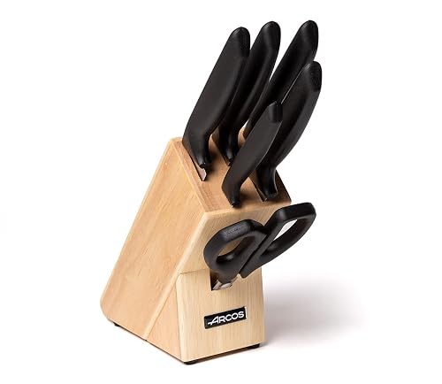 Arcos 6 Piece Kitchen Knife Set with Block. 5 Chef Knives and 1 ...