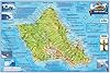 Oahu Hawaii Surf Guide Surfing Map Franko Maps Laminated Poster in ...