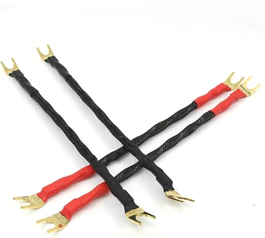 HiFi Audio Speaker Jumper Cable Silver Plated Y Spade: Amazon.co.uk ...