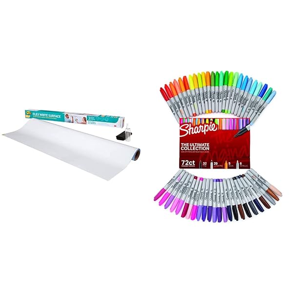 Post-it Flex Write Surface, 8 x 4 ft, The Permanent Marker Whiteboard ...