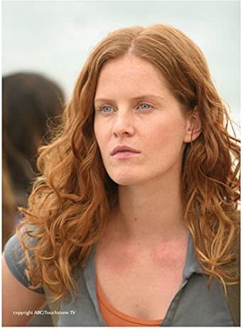 Lost Rebecca Mader as Charlotte Lewis Head Shot in Blue Short Sleeved ...