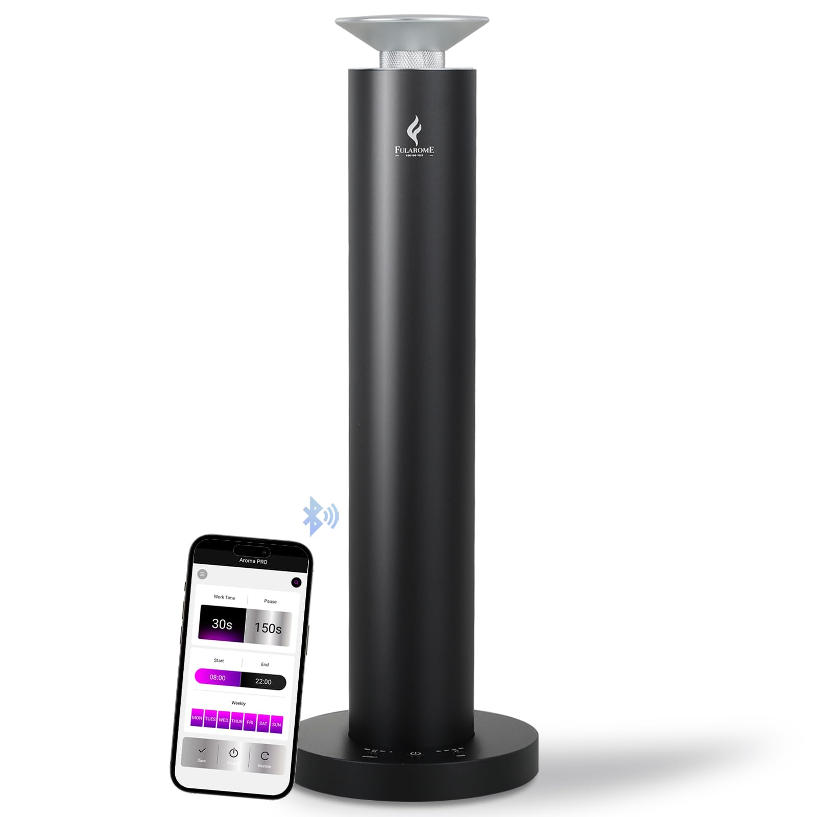 Fularome Waterless Essential Oil Diffuser, Cordless Rechargeable ...