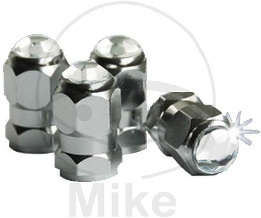 Foliatec FT32907 Aircaps Valve Caps Crystal Hexagon Aluminium Anodised ...