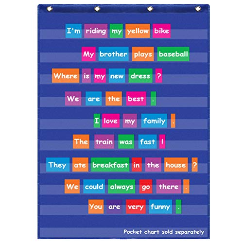 EAMAY Standard Pocket Charts, Clear 10 Pocket Chart for Teacher Lessons ...