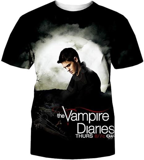 The Vampire Diaries T-Shirt Trendy Design T-Shirt Popular Leisure ...