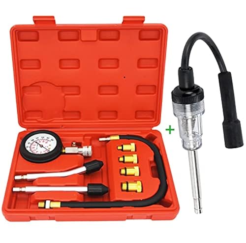 Petrol Engine Cylinder Compression Tester Kit and Spark Plug Tester ...
