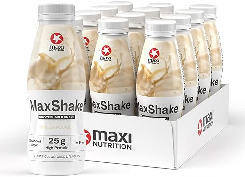 MaxiNutrition - MaxShake, Vanilla - High Protein Milk Drink – Fat-Free ...
