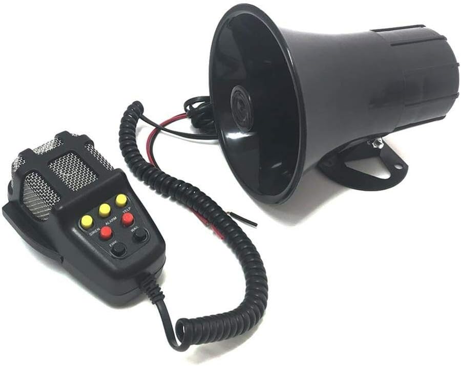 Gloriashoponline SIRENA PER AUTO MEGAFONO CON MICROFONO 7 TONI DEL ...