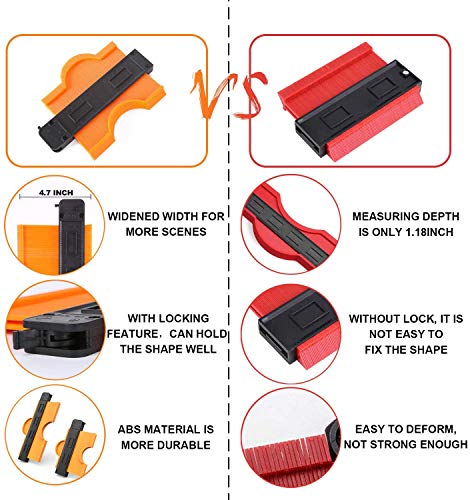 Contour Gauge Duplicator Profile Shape Copy Tool Measure Ruler with ...