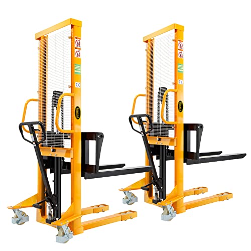APOLLOLIFT Manual Lift Fixed Leg Stacker Pallet Forklift Hand Pump Lift ...
