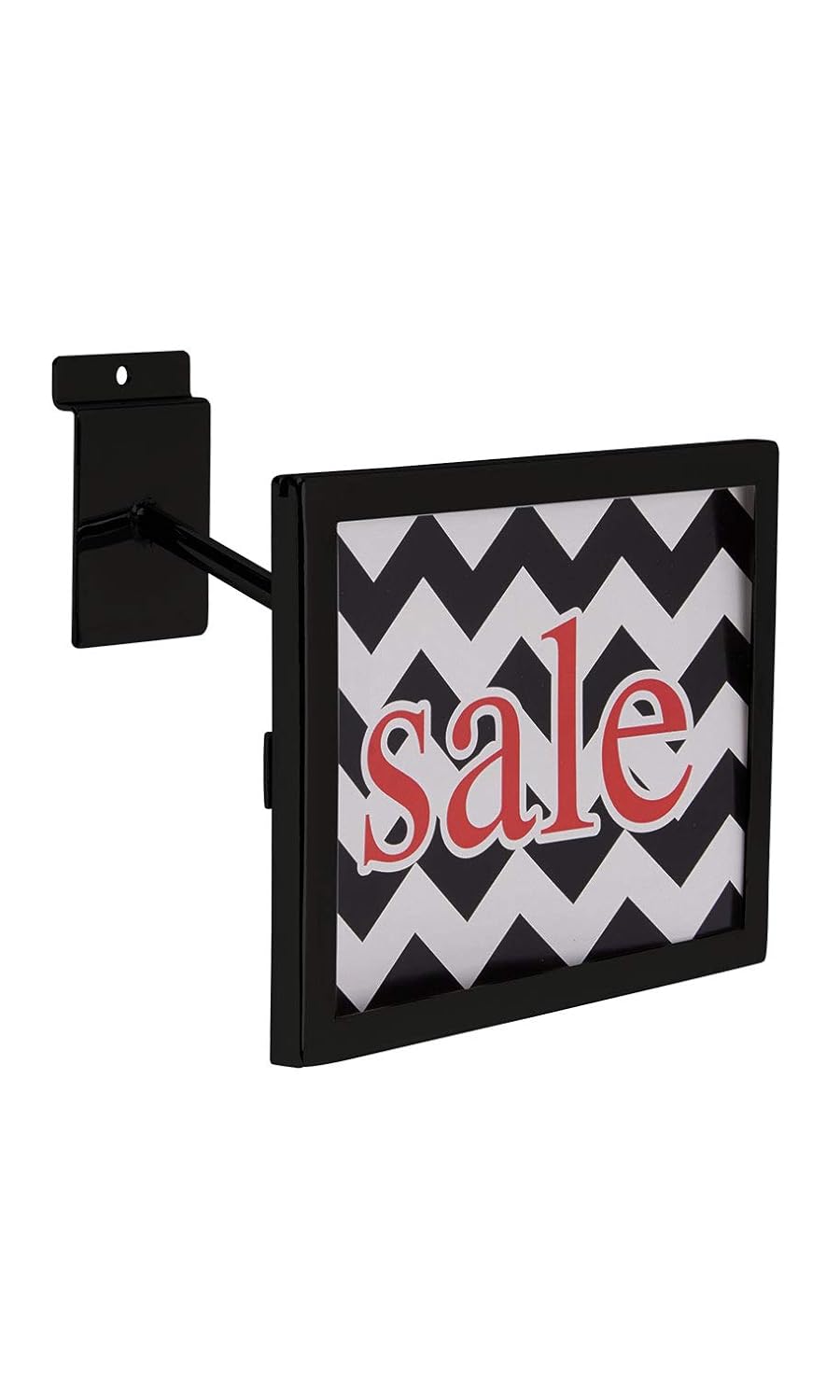 Rectangular Black Faceout Sign Holder for Slatwall - Holds 7W x 5 ½H ...