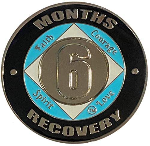 Amazon.com: 6 Months NA Coin, Medallion, Recovery Chip, 12 Step Token ...