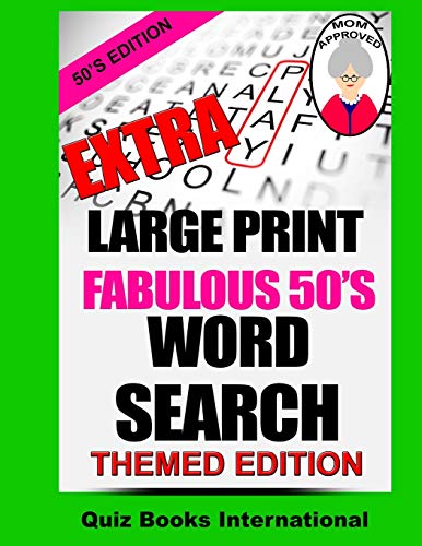 Extra Large Print Word Search Fabulous 50 s Edition Pricepulse