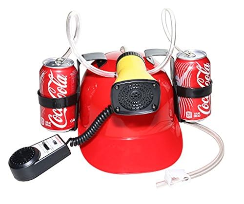 Beer and Soda Drinking Hard Hat Helmet – Hands Free Drinking Tool for ...