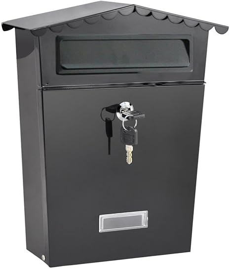 XFORT® Outdoor Post Box. Ideal Stylish Mail Box, Black Traditional ...