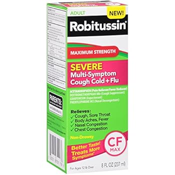 Amazon.com: Robitussin Cf Childrens Cough And Cold Relief Syrup 4 oz ...