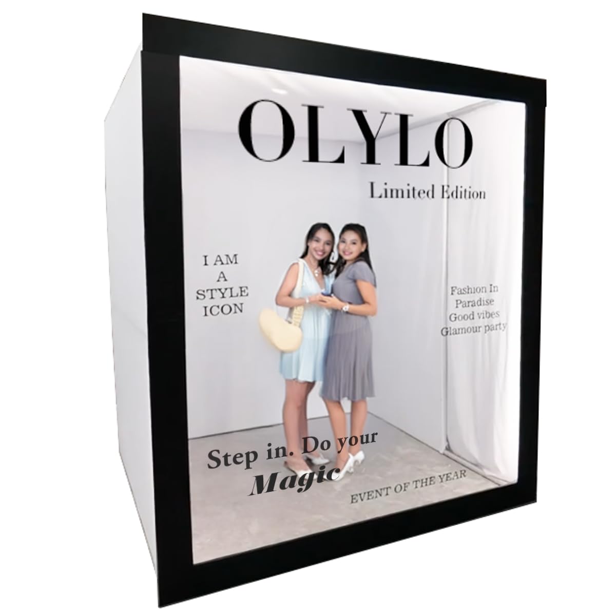 Magazine Photo Booth Box Weddings Photography Background 6.56 ft × 6.56 ...