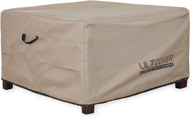 Amazon.com : ULTCOVER Waterproof Patio Ottoman Cover Square Outdoor ...