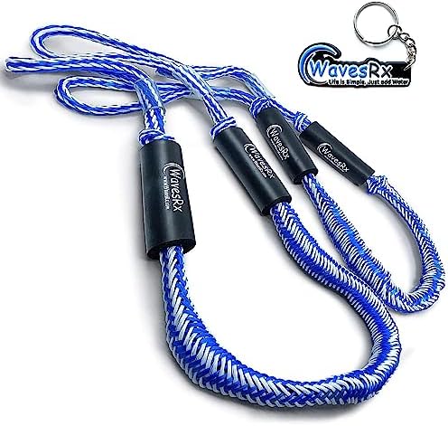 WavesRx DockingPal Premium Bungee Dock Line 4'-6 (2PK) | Elastic ...