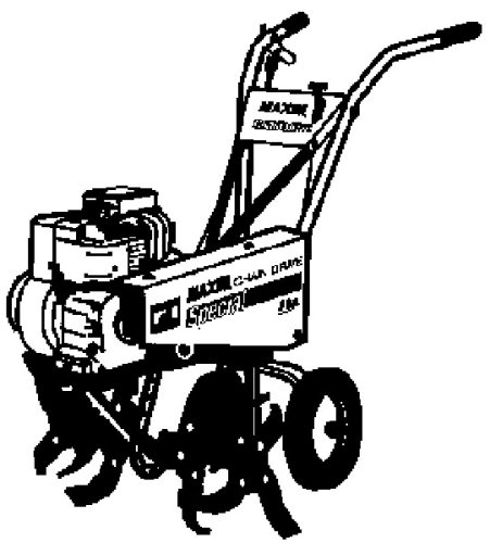Maxim Manufacturing Corp Maxim Garden Tiller 26" 7" Tilling Depth 205 ...