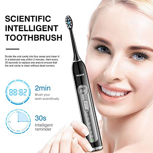 ZEHONG Sonic Electric Toothbrush, 5 Modes with 2 Timer, 7 Hours Charge 45 Days Use, Electric ...
