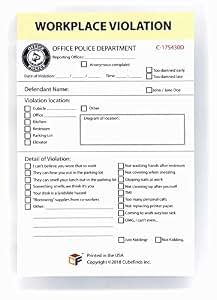 Amazon.com : Office Police - Funny Workplace Violation Sticky Note ...