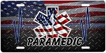 Amazon.com: Ems Emt Paramedic License Plate: Automotive