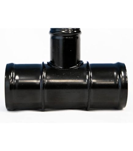3-way Radiator Hose Connector Universal Aluminum Coolant T-Pipe Fitting ...