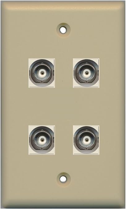Amazon.com: RiteAV 4 Port BNC Female/Female HD-SDI Jack Wall Plate ...