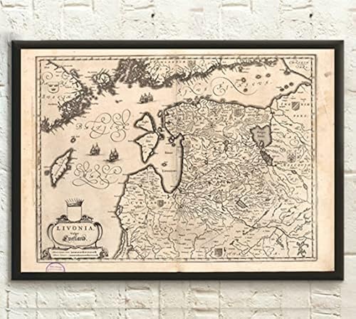 Map Livonia 1640 - Baltic State Map Baltic Map Baltic States Latvia Map ...