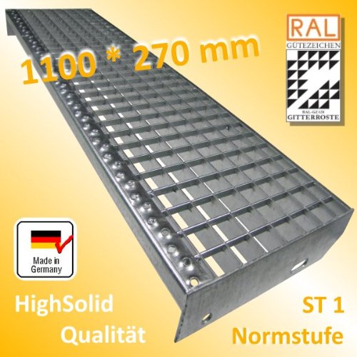 Gitterroststufe 1100 * 270 mm - Gitterroststufen als Pressroststufen ...