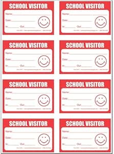 Amazon.com : School Visitor Badge Security Stickers Book (240 badges ...