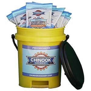 Chinook Seedery Five Gallon Team Bucket with Swivel Seat Filled With 12 ...