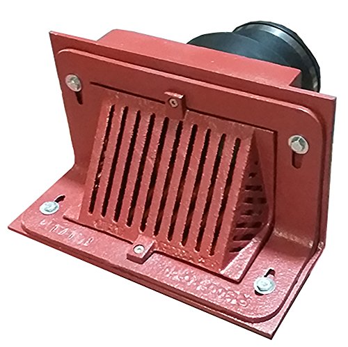 MIFAB - Cast iron scupper drain with 6" x 4" gasket that results in a 4 ...