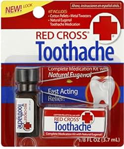 Amazon.com : Red Cross Toothache Complete Medication Kit 0.12 oz (Pack ...