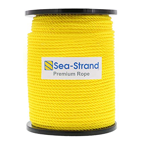 Sea Strand 1 4 X 600 Reel Yellow 3 Strand Polypropylene Rope 