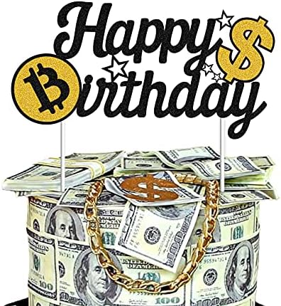 سعر Happy Birthday Cake Topper - Bitcoin and Dollar Sign Cake Topper ...