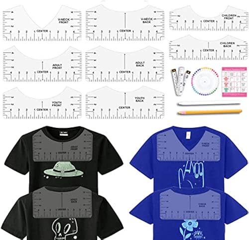 vowlove Tshirt Ruler Guide for Vinyl Alignment, TShirt Rulers to Center ...