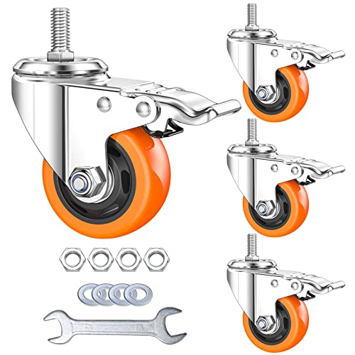 Stem Casters Heavy Duty Swivel Threaded Stem Caster Wheels with ...