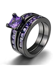 Amazon.com: FENDINA Womens Vintage Luxurious Black Gold Plated Wedding ...