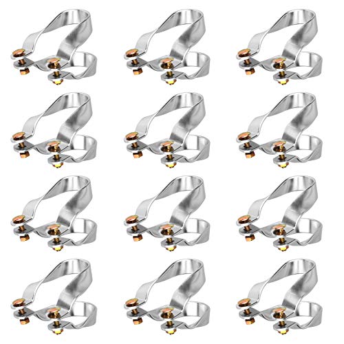 GBGS 12 Pcs Cross Connector Purlin Bracket Clamps Aluminum Alloy 1⅜"×1⅜ ...
