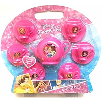 Disney Princess Mini Tea Set - Includes 6 Cups, 6 Saucers, and 1 Tea ...