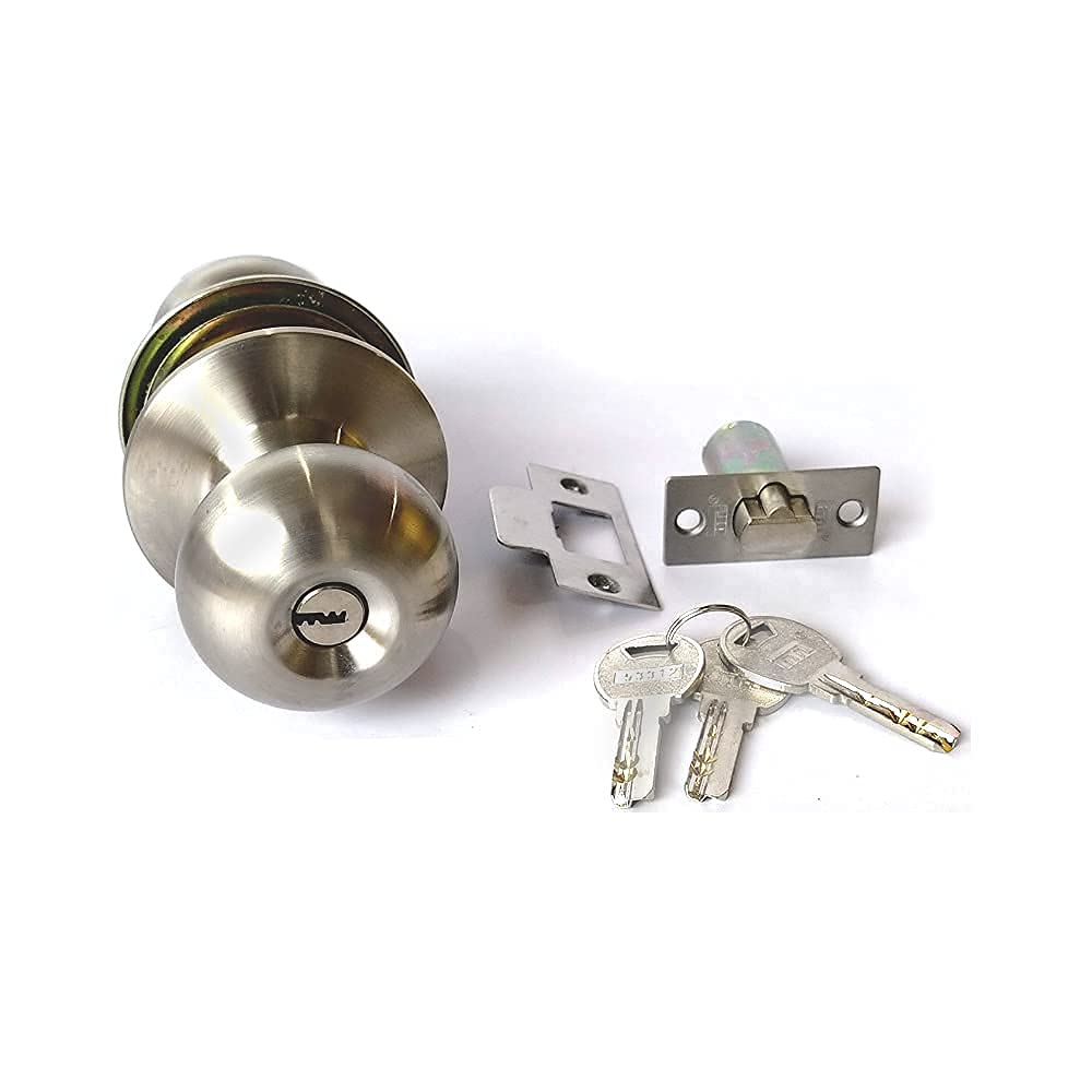 BTL Cylindrical Latch Door Lock Tubular with 3 Computer Brass Keys ...