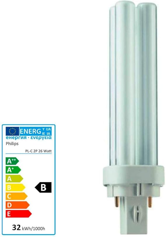 10x Philips MASTER PL-C 26W/830 G24d-3 2PIN (2-Stift) Warmweiß 3000K Energiesparlampe 171mm ...