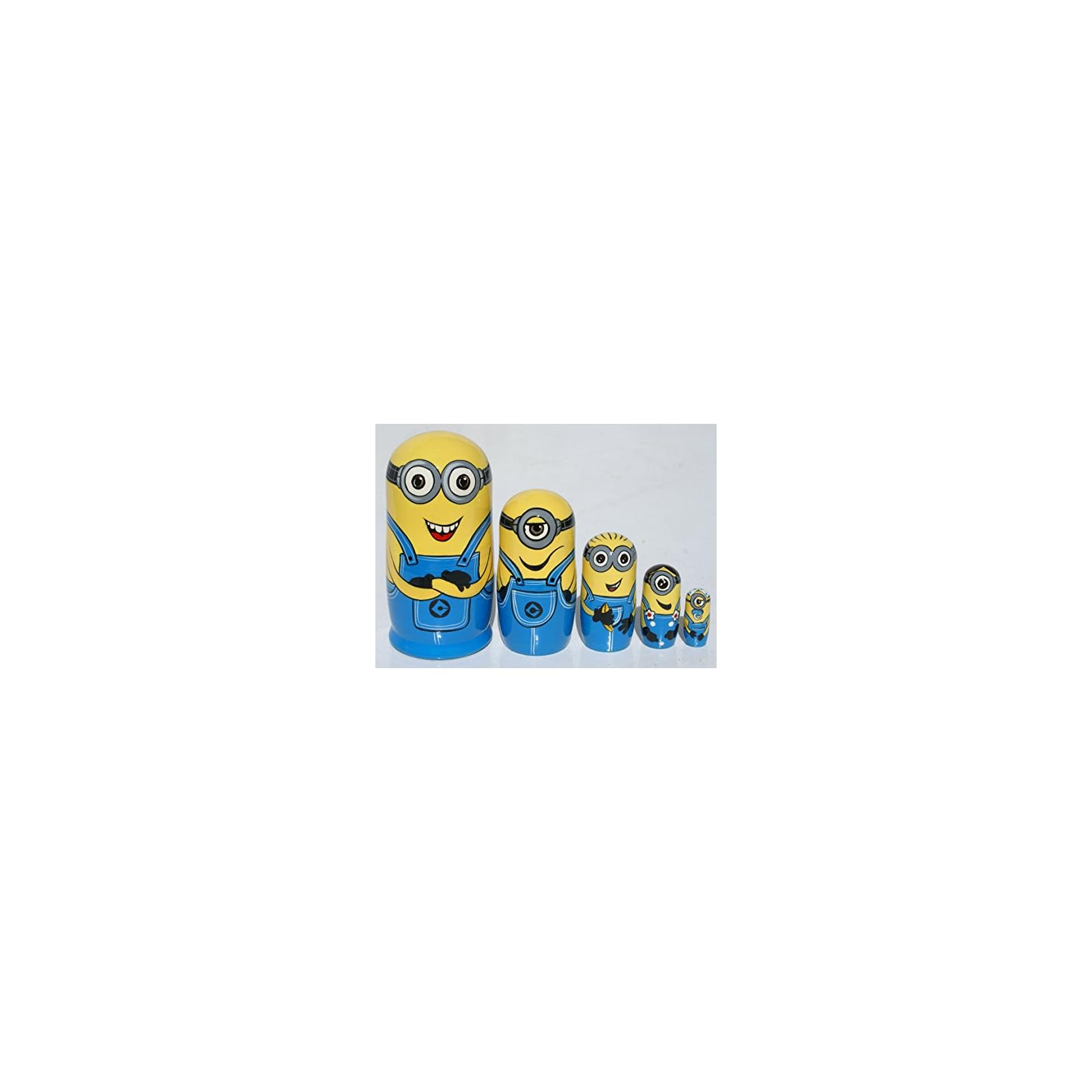 Minions Matryoshka Wooden Nesting Stacking Dolls Handmade Despicable Me ...