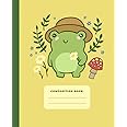Composition Book: Cute Frog with Hat Mushrooms | College Ruled Wide ...