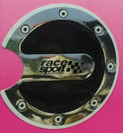 Amazon.fr : Race Sport Sticker Trappe Essence Chrome Carbone Ø132mm C