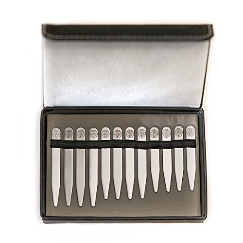 Metal Collar Stays - Stainless Steel - 3 Sizes 6 Pairs, Assorted ...